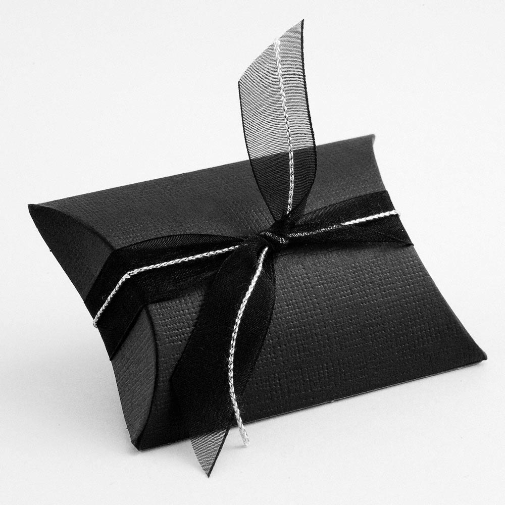 Black Silk Favour Box | UK Wedding Favours