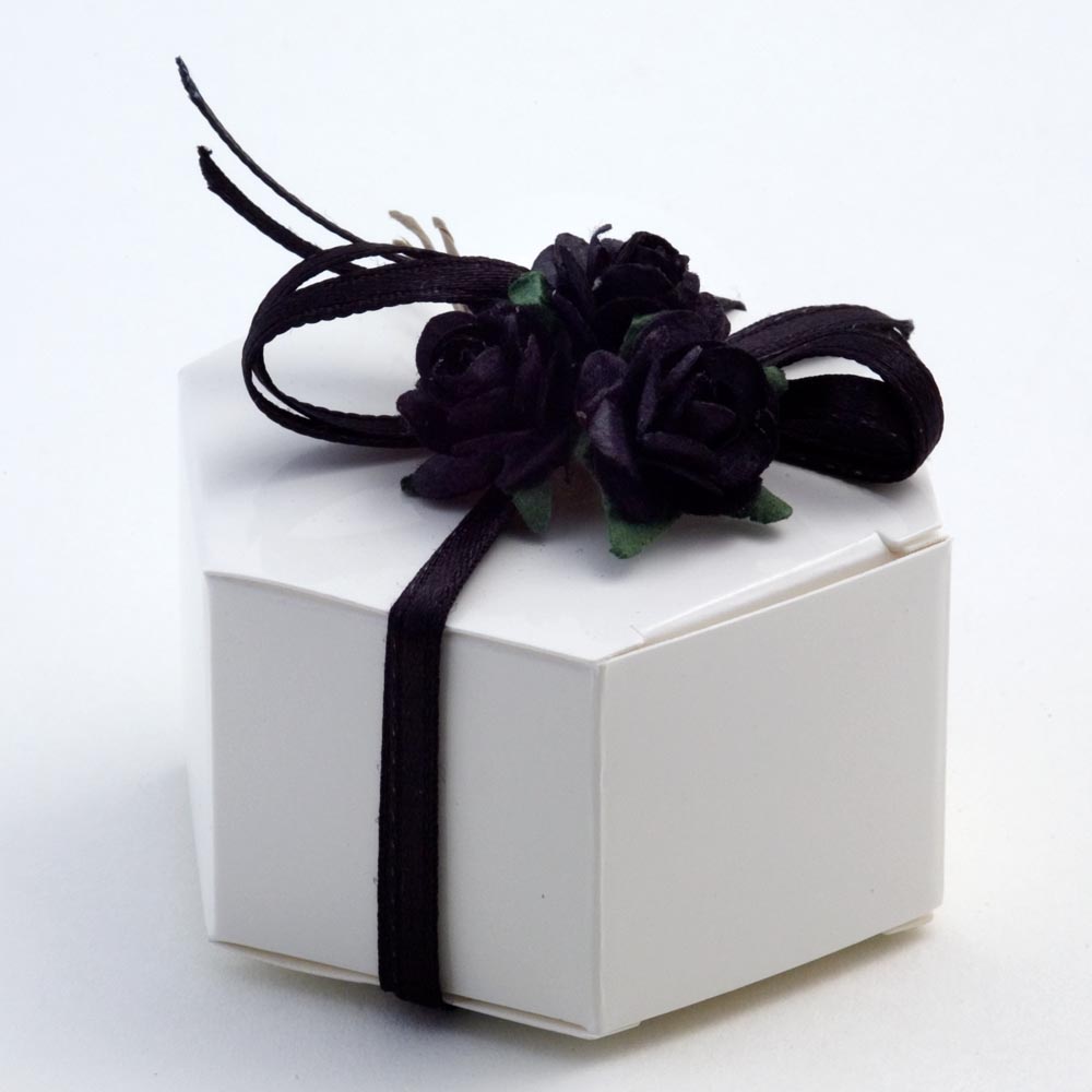 White Glossy Favour Box | UK Wedding Favours
