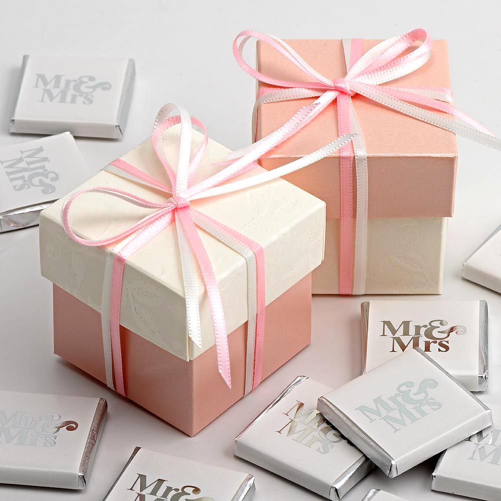 DIY Two Tone Boxes in Harmony & Pink Satin | UK Wedding Favours