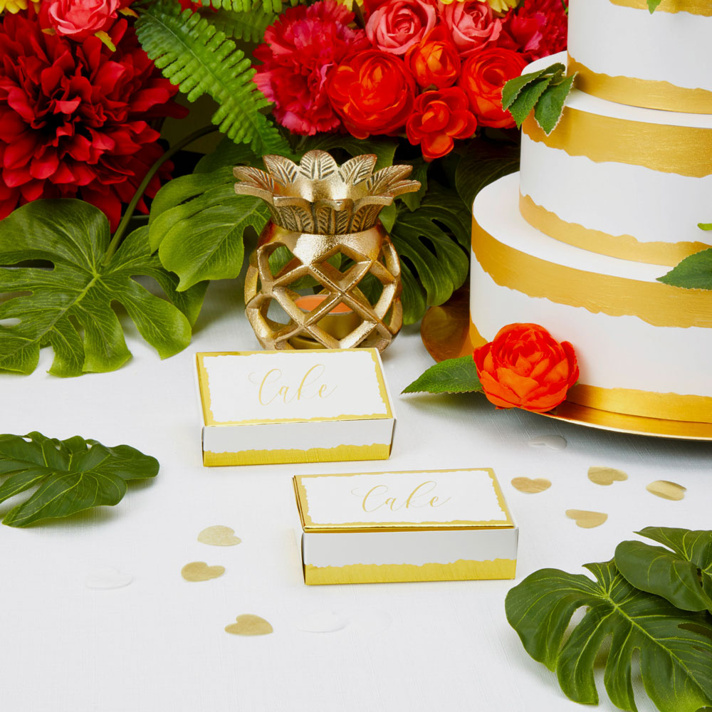Dipped in Gold Cake Box | UK Wedding Favours