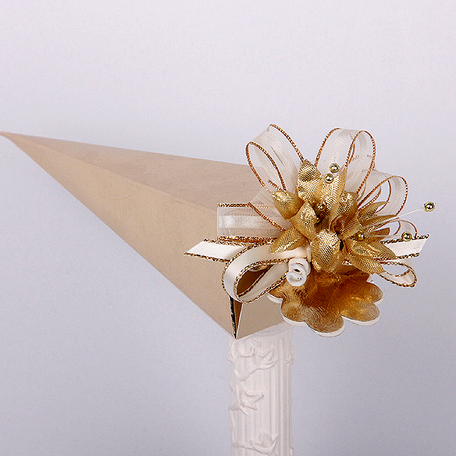 Shiny Gold - Cone | UK Wedding Favours