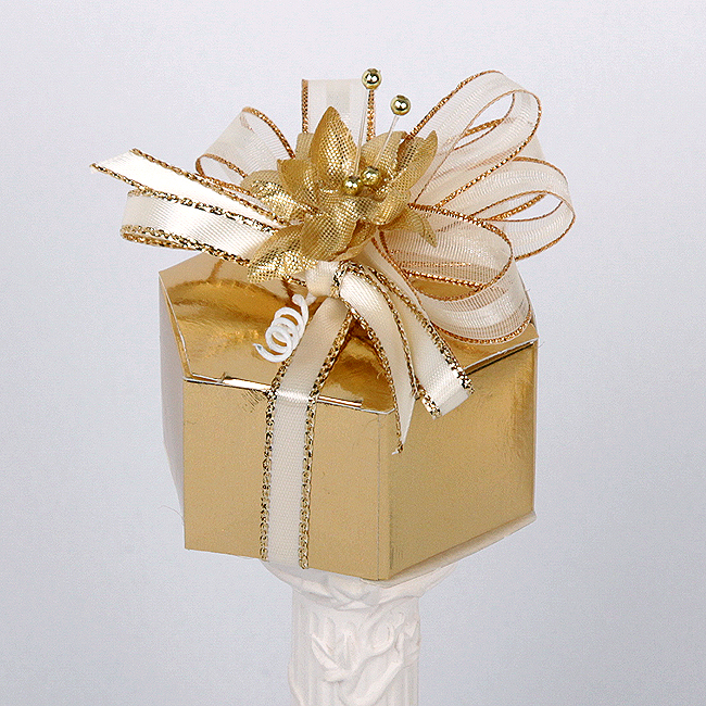 Shiny Gold - Hexagon Box | UK Wedding Favours