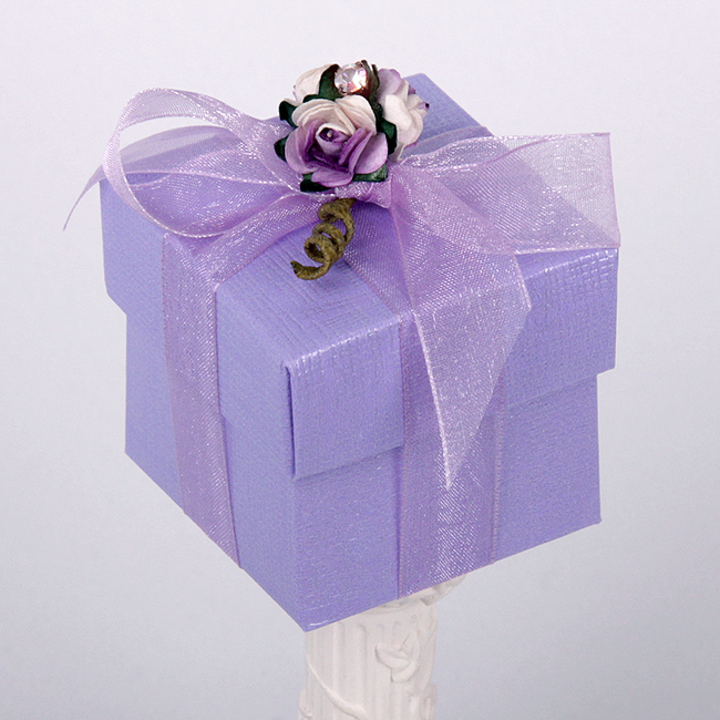 Silk Lilac Box & Lid | UK Wedding Favours