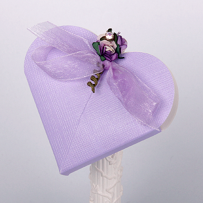 Silk Lilac Heart | UK Wedding Favours